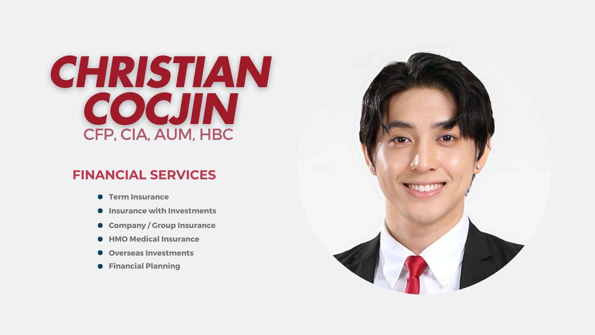 Christian Cocjin - Professional Financial Adviser | Insurance & Investment Expert